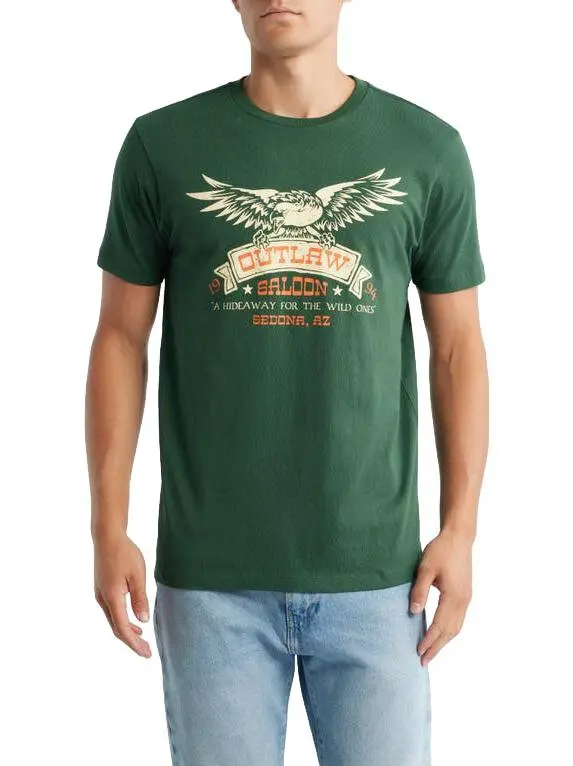 THE FORECAST AGENCY Outlaw Graphic T-shirt - Forest Green