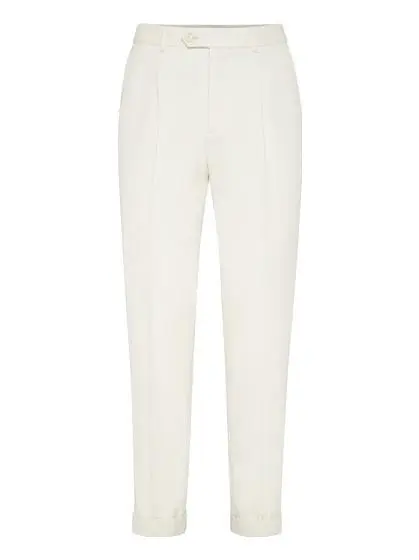 Brunello Cucinelli Chevron Trousers - Ecru