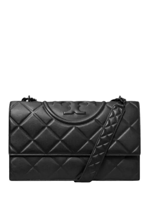 Tory Burch Fleming Soft Grain Convertible Shoulder Bag - Black
