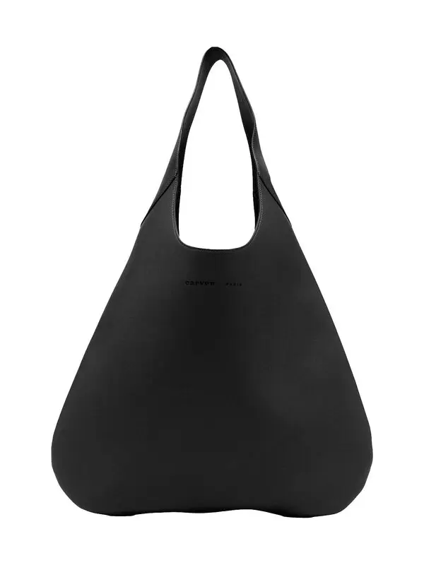 Carven Tommaso Leather Shoulder Bag - Black