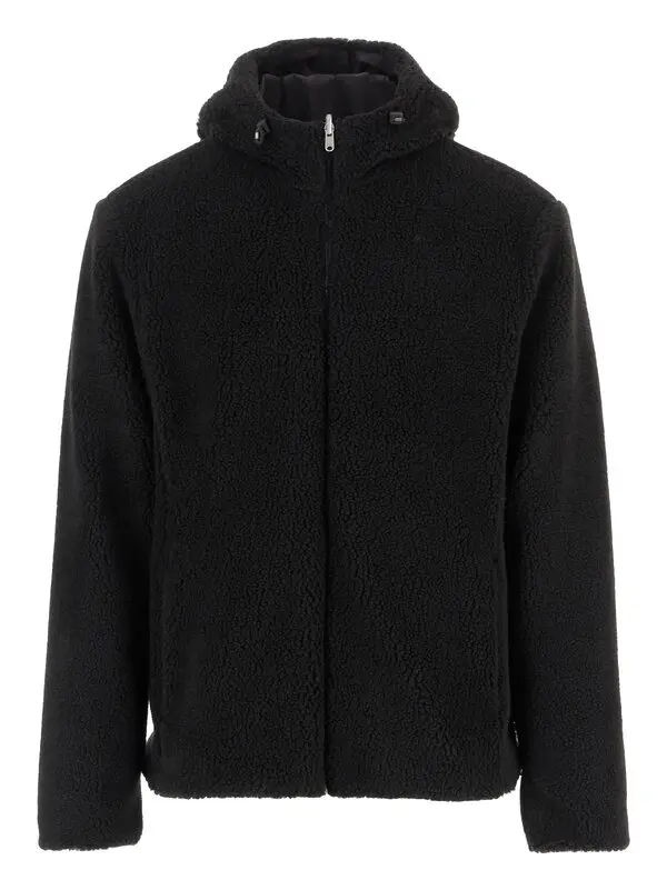 Herno Fleece Jacket With Hood - Black