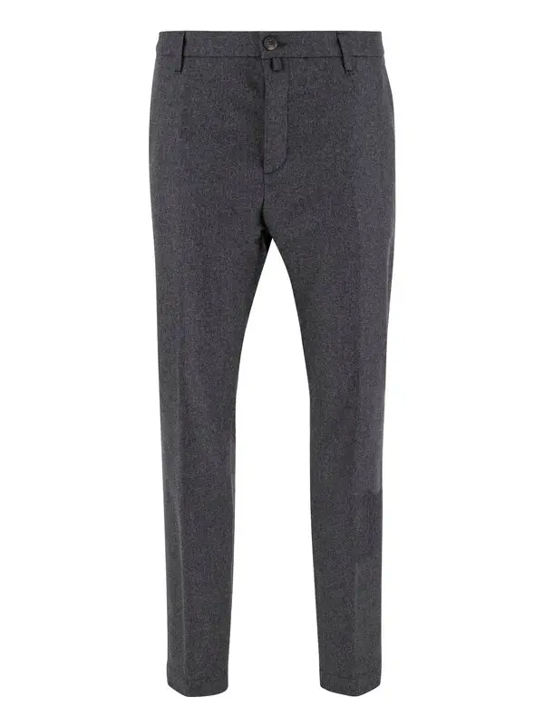 Jacob Cohen Stretch Wool Trousers - Grey