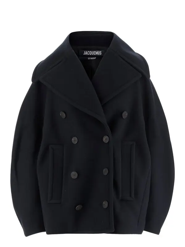 Jacquemus Double-breasted Virgin Wool Jacket - Blue