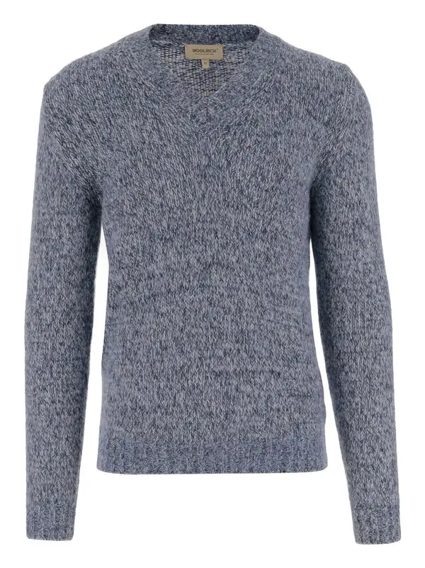 Woolrich Alpaca Blend V-neck Sweater - Grey