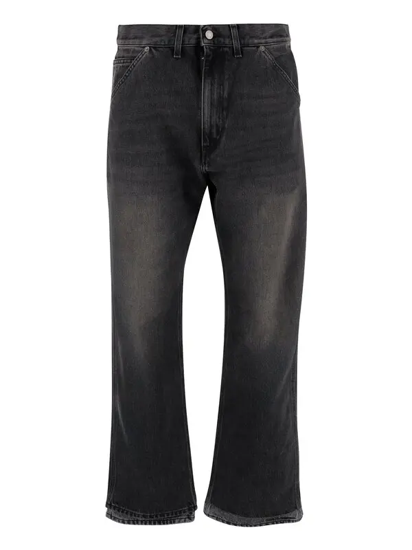 HAIKURE Cotton Jeans With Washed Effect - Black