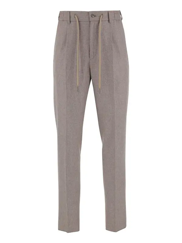 Tagliatore Virgin Wool Trousers - Dove Grey
