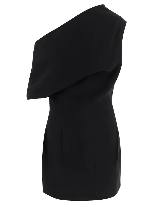 Jacquemus One-shoulder Draped Dress - Black