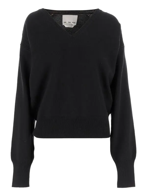 SA SU PHI Lavinia Cashmere Sweater - Black