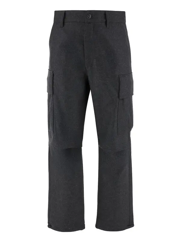 DARKPARK Wool Cargo Trousers - Grey
