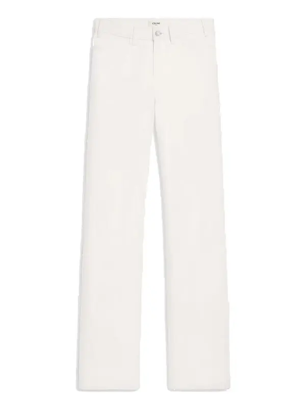 Celine Cotton Denim Jeans - White