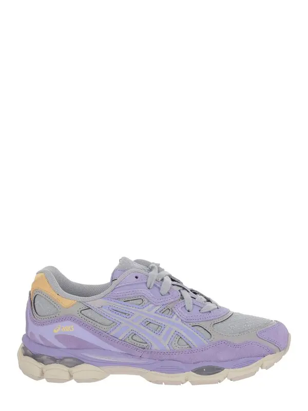 Asics Gel-nyc Leather And Mesh Sneakers - Purple