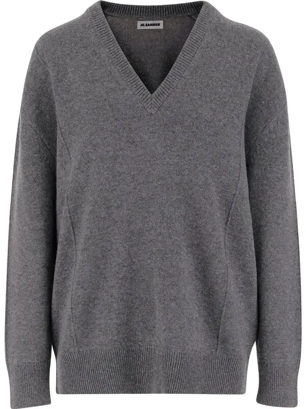 JIL SANDER Wool Blend Sweater - Grey
