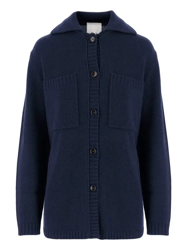 ALLUDE Wool And Cashmere Cardigan - Blue