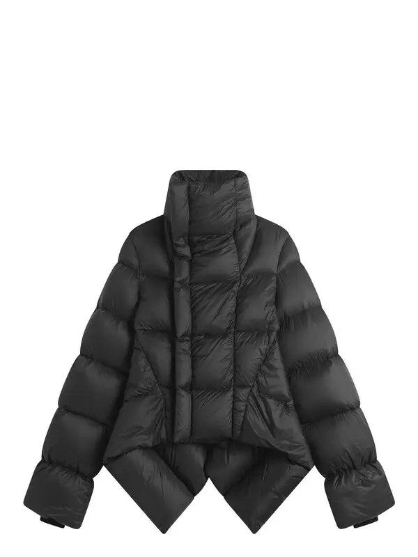 Rick Owens Naska Duvet High Neck Padded Jacket - Black