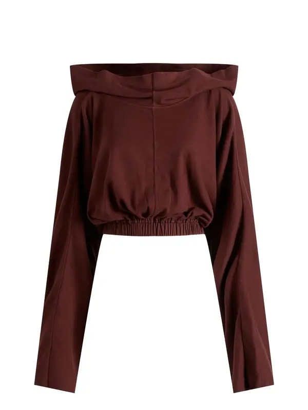 Rick Owens Cropped Hooded Tunic - Scab
