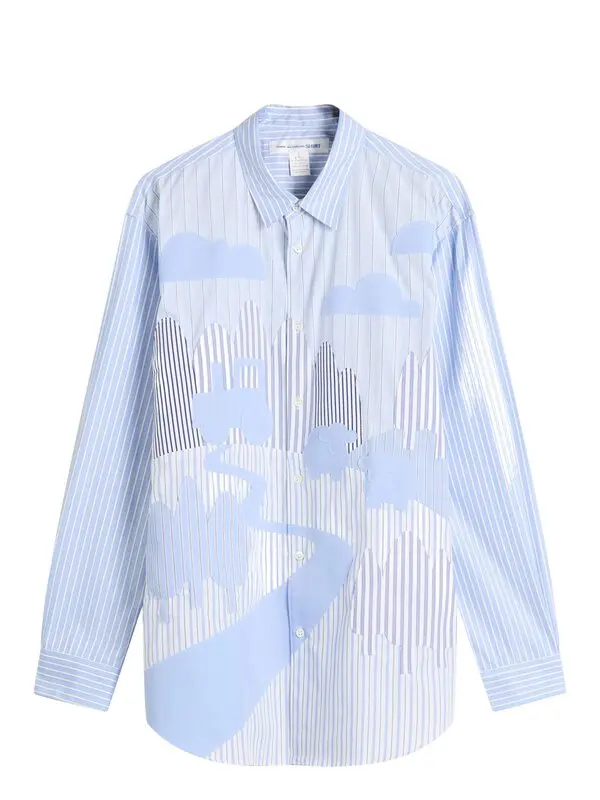 Comme Des Garçons Yd Stripe Shirt - Blue