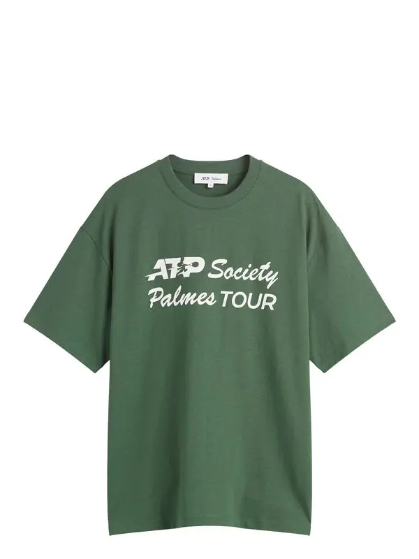 PALMES X Atp Society T-shirt Presented By - Dark Green