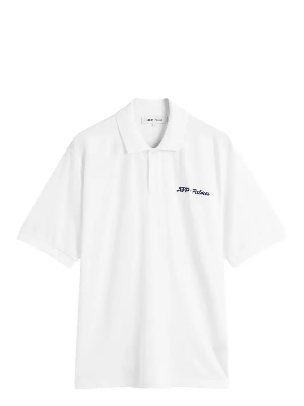 PALMES X Atp Pique Polo Shirt Presented By - White