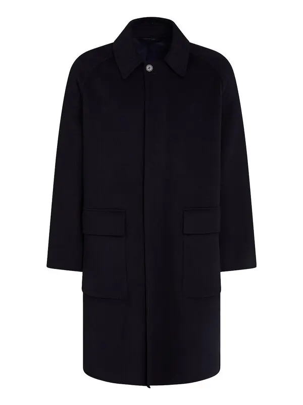 Officine Générale Wool-felt Briac Coat - Navy