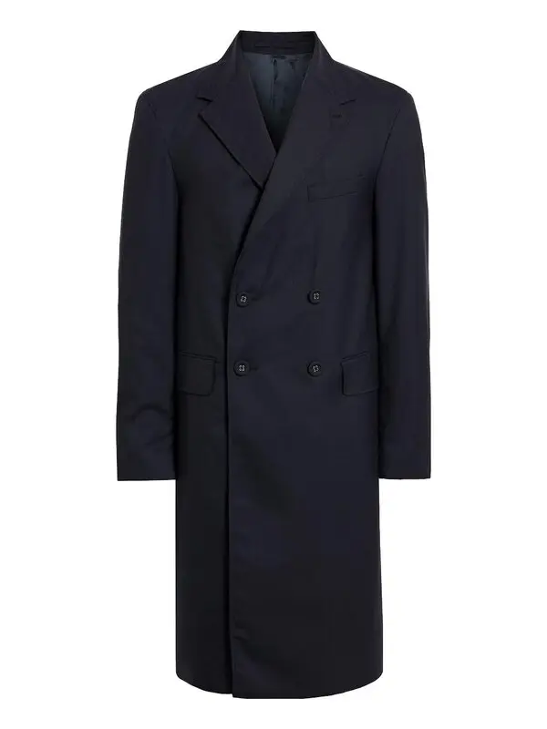 Officine Générale Lisandre Double-breasted Wool-blend Coat - Midnight Blue