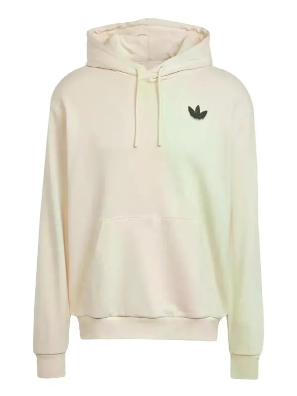 Adidas Skeleton Logo Spray-print Hoodie - Neutrals