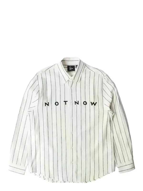 PARRA Not Now Stripe-pattern Long-sleeve Shirt - White