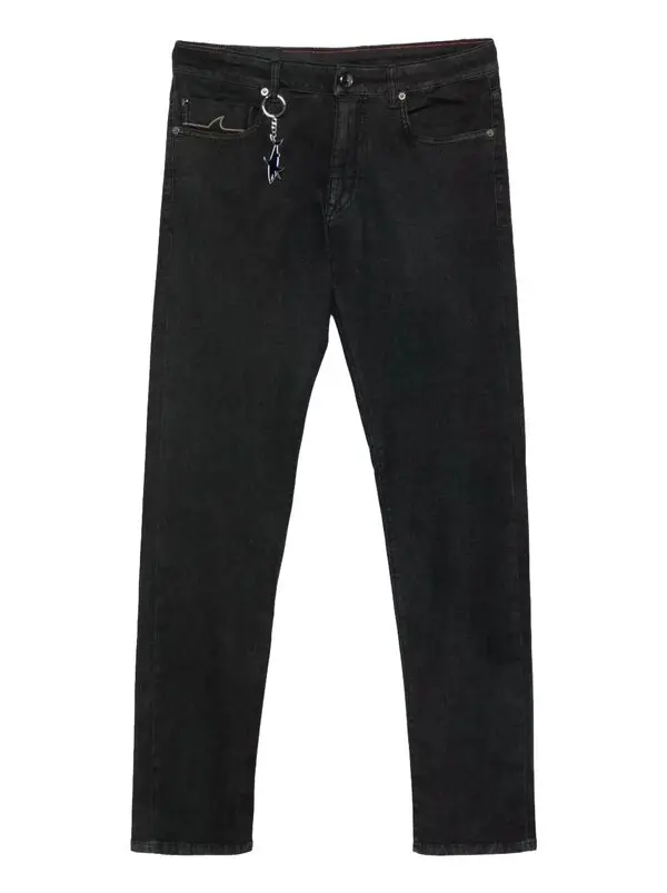 Paul & Shark Embroidered Star-charm Jeans - Black