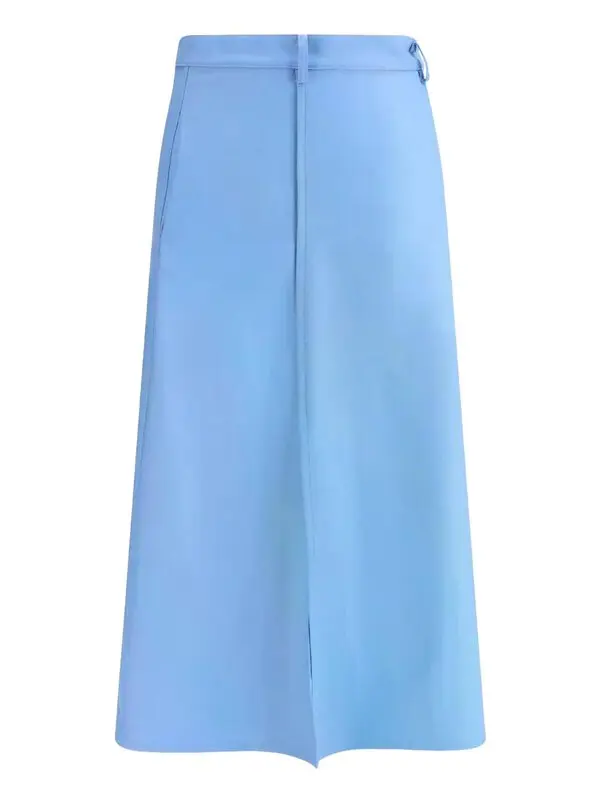 CRIDA MILANO Siviglia Faille Midi Skirt - Blue