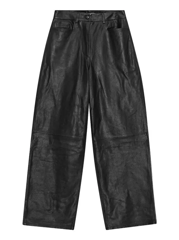 Remain Birger Christensen Cocoon Leather Panel Trousers - Black