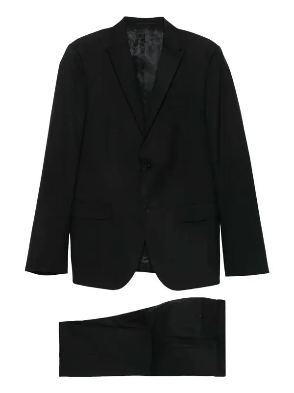 Gucci Single-breasted Wool Suit - Black