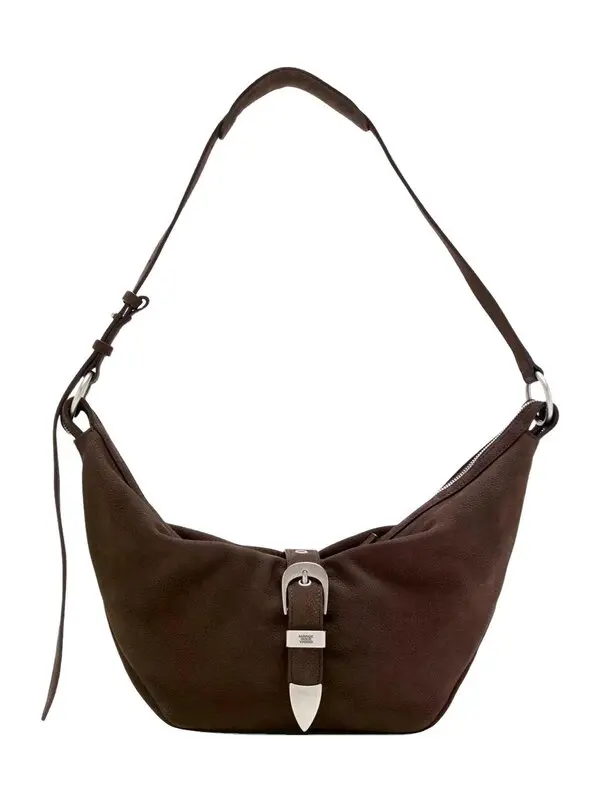 MARGESHERWOOD Buckle-fastening Crescent Shoulder Bag - Brown