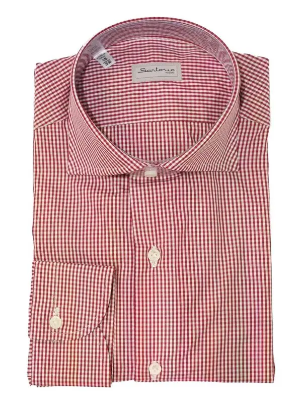 SARTORIO NAPOLI Gingham Cotton Shirt - Red