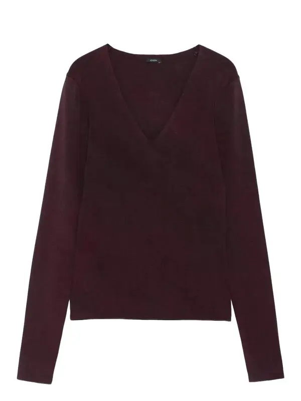 JOSEPH V-neck Long-sleeve Sweater - Red