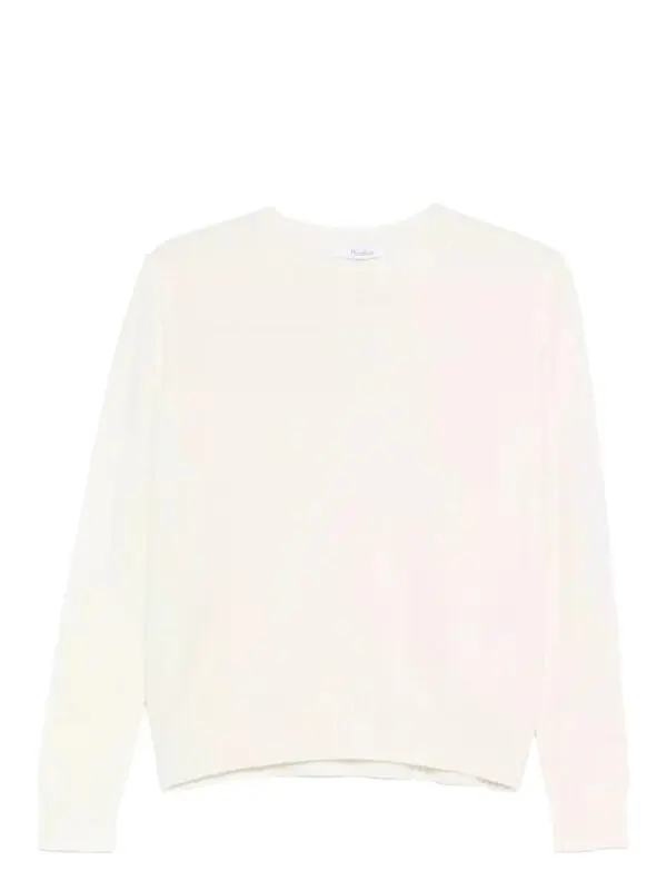 Max Mara Round-neck Long-sleeve Sweater - White