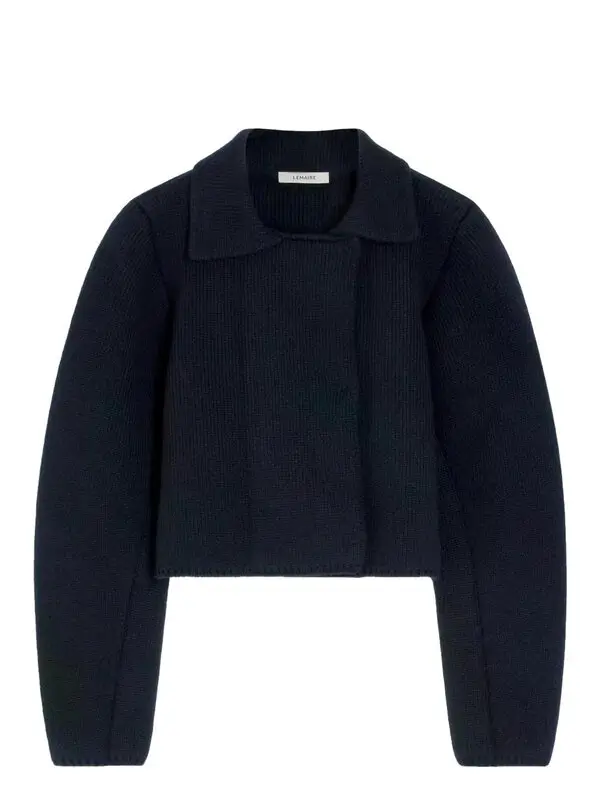 LEMAIRE Felted Double-breasted Blouson Jacket - Black