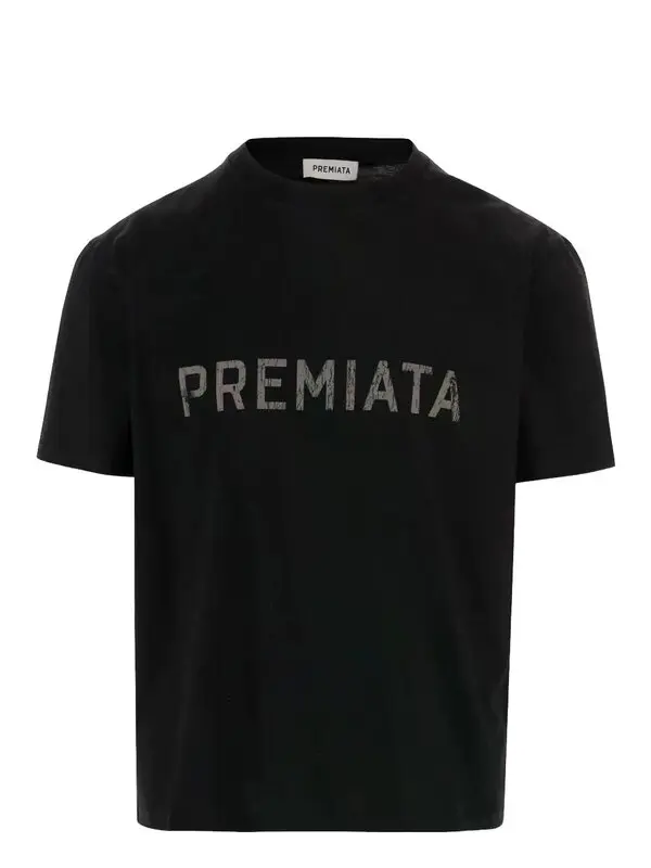 Premiata Graphic-print Cotton T-shirt - Black