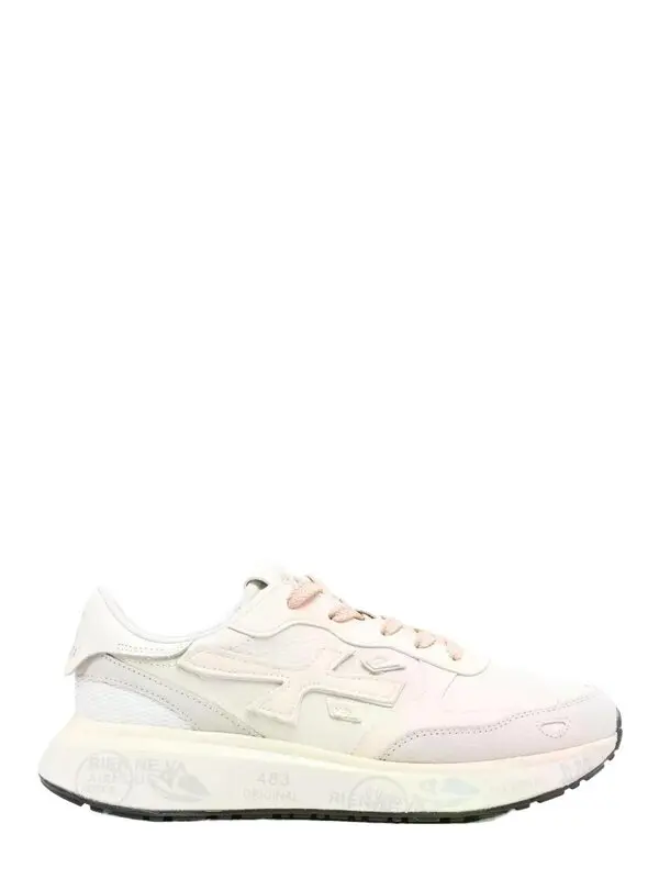 Premiata Leather-panel Low-top Sneakers - Neutrals