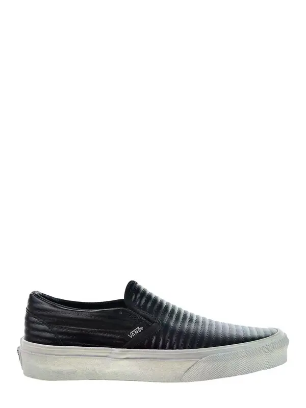 VANS Classic Leather Slip-on Sneakers - Black