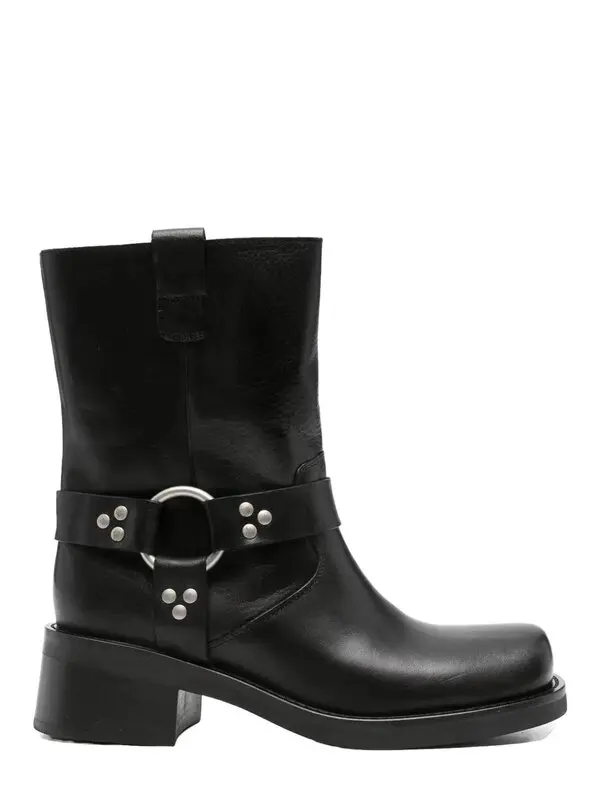 P.a.r.o.s.h Buckle-strap Leather Boots - Black