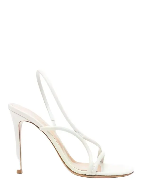 GIANVITO ROSSI Slingback Leather Sandals - White