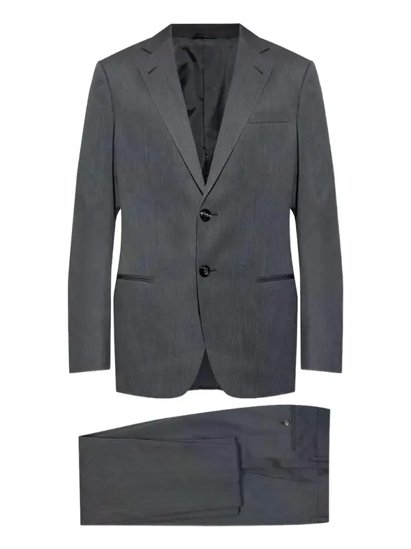 Giorgio Armani Single-breasted Wool Suit - Grey