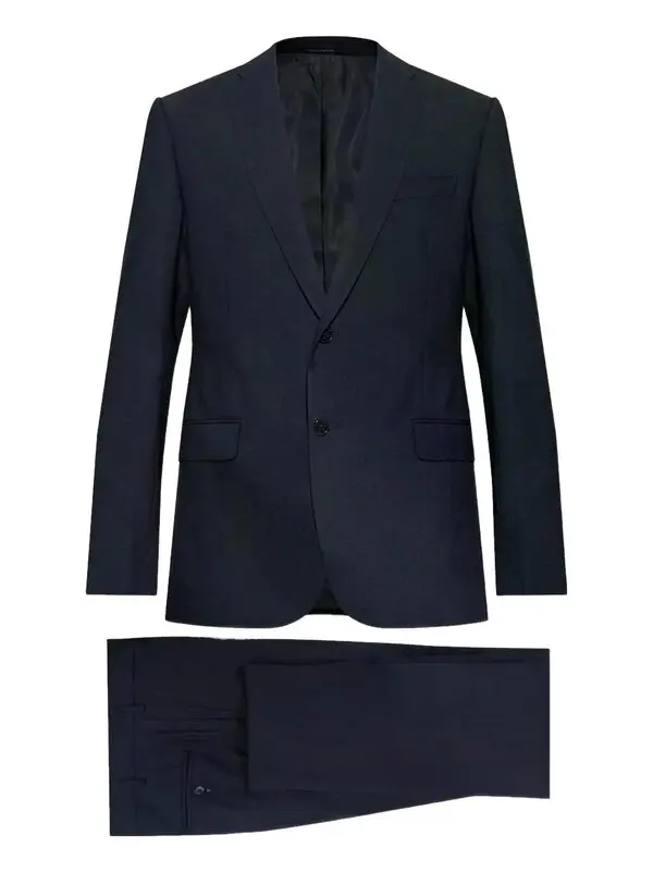 Emporio Armani Single-breasted Wool Suit - Blue
