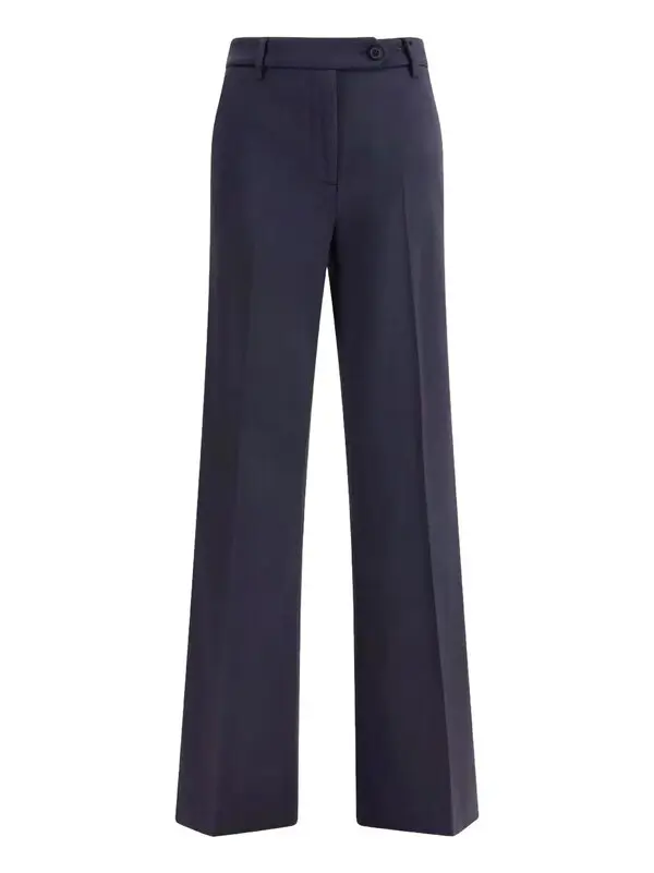True Royal Button-fastening Wide Leg Trousers - Blue