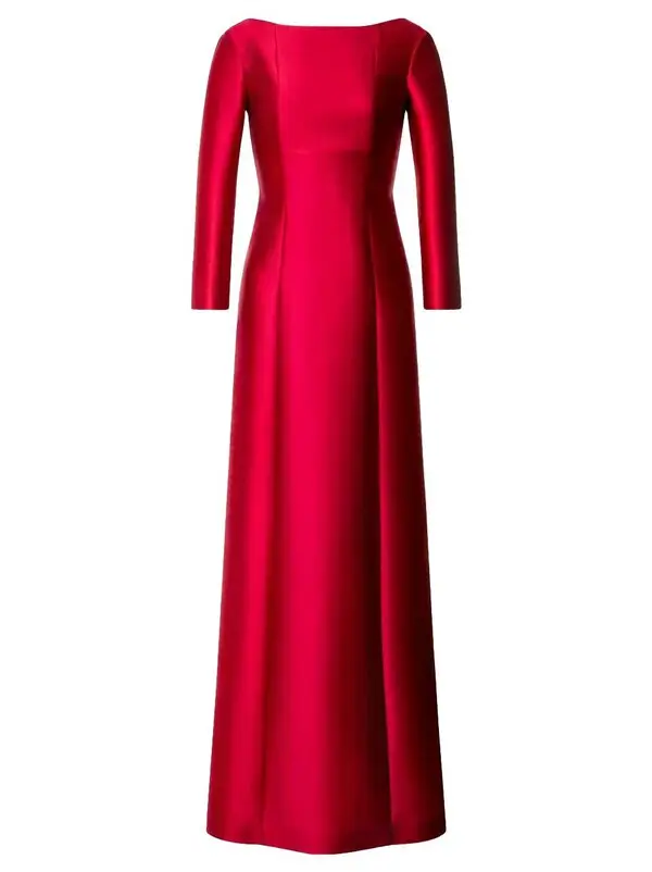 Alberta Ferretti Silk-satin Gown - Red