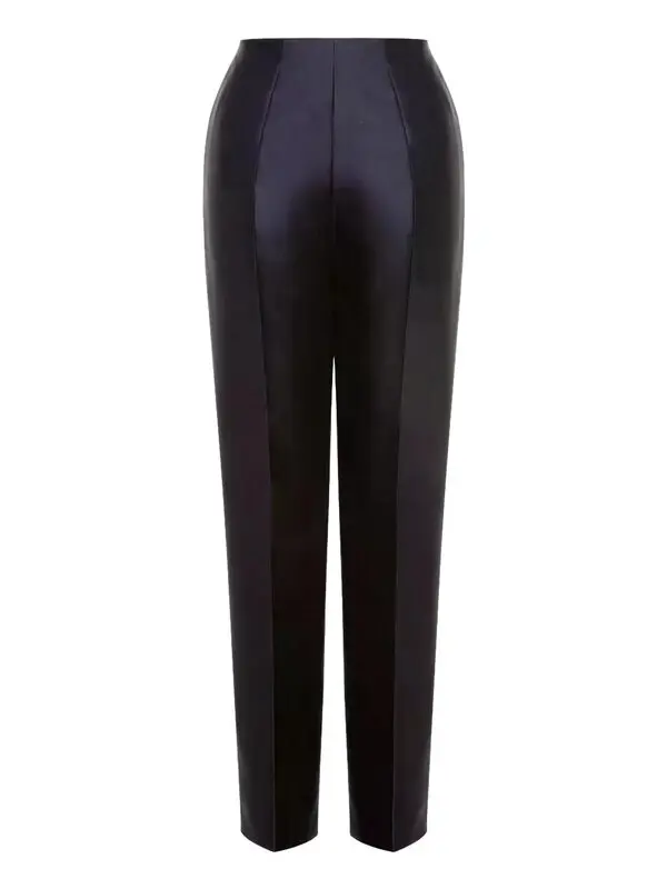 Alberta Ferretti Satin Tailored Trousers - Blue