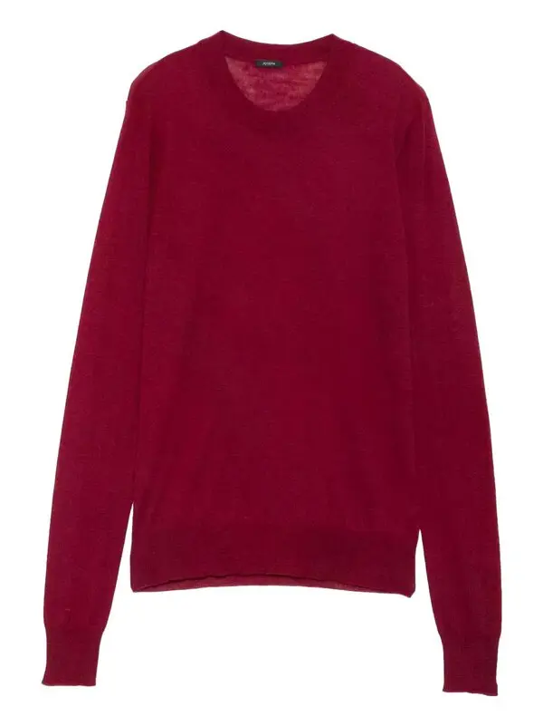 JOSEPH Round-neck Cashmere Sweater - Red