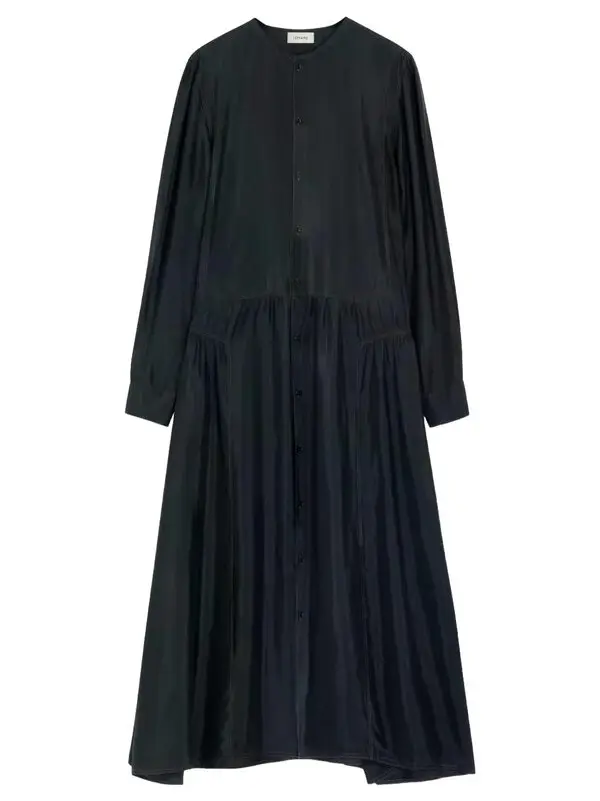 LEMAIRE Gathered Buttoned Dress - Black