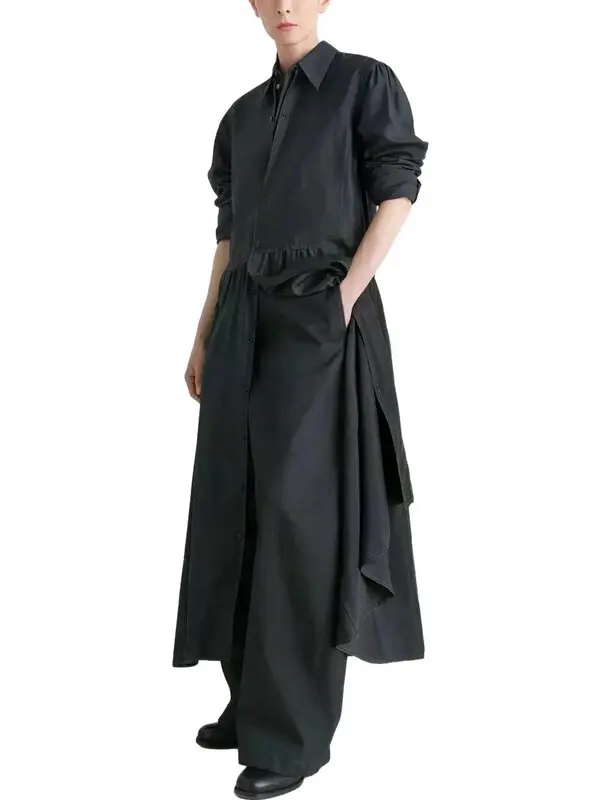 LEMAIRE Gathered Buttoned Dress - Black