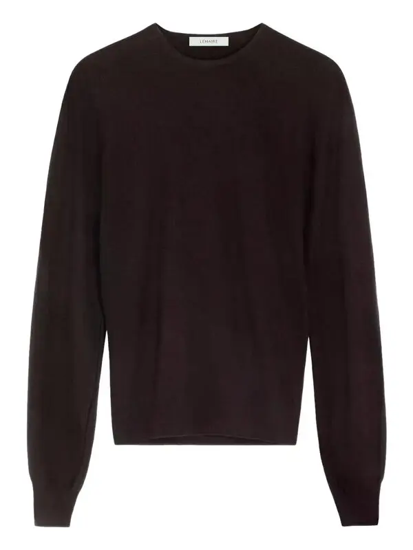 LEMAIRE Crew-neck Wool Sweater - Red