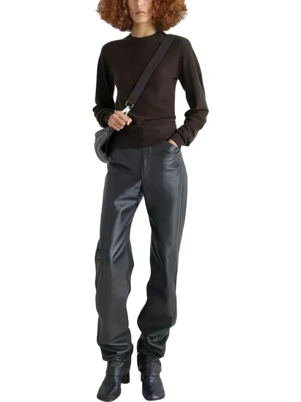LEMAIRE Crew-neck Wool Sweater - Red
